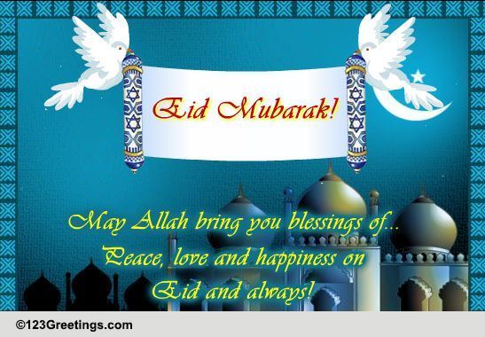 May Allah Bring You Blessings... Free Eid Mubarak eCards, Greeting ...