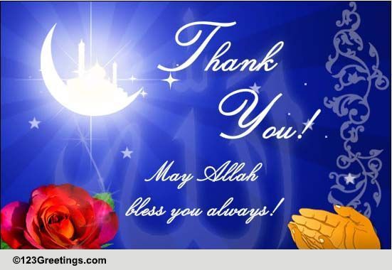 Thank You On Eid ul-Adha And Always. Free Thank You eCards | 123 Greetings