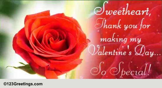 Thank You, Sweetheart! Free Thanks for a Great Valentine's Day eCards ...
