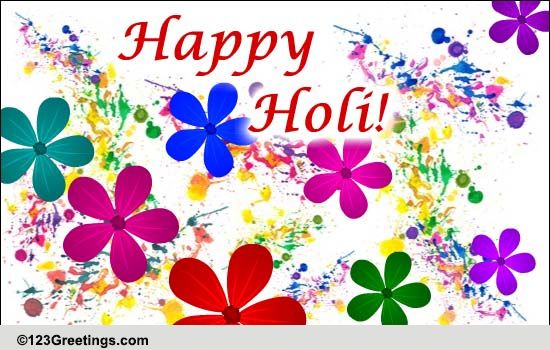 A Colorful And Happy Holi! Free Happy Holi eCards, Greeting Cards | 123 ...