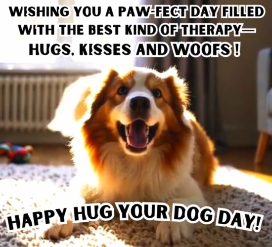 The Best Therapist. Free Hug Your Dog Day eCards, Greeting Cards | 123 ...