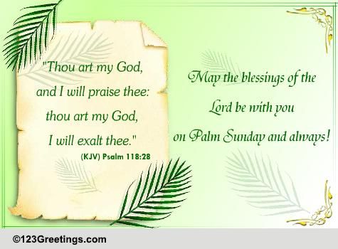 I Will Praise Thee... Free Palm Sunday eCards, Greeting Cards | 123 ...