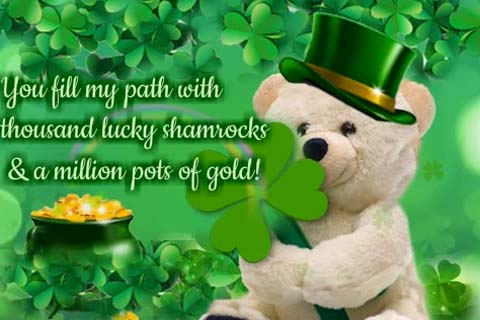 You Fill My Path With Lucky Shamrock! Free Thank You eCards | 123 Greetings