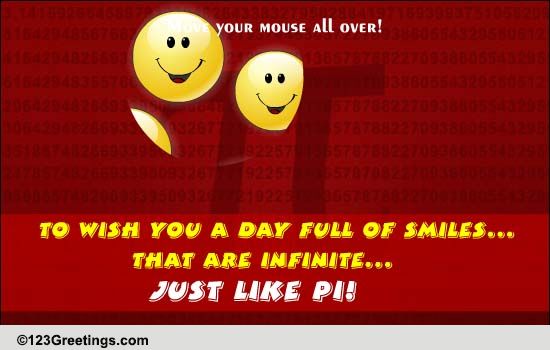 Pi Day Smiles. Free Pi Day eCards, Greeting Cards | 123 Greetings