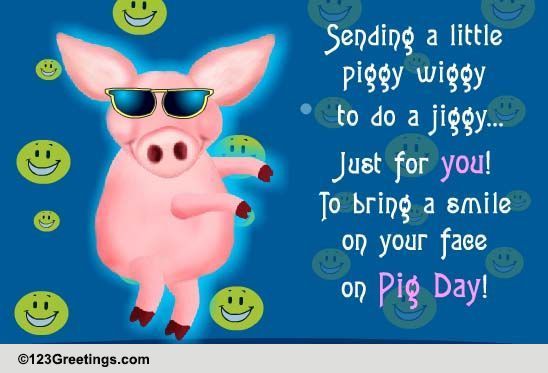 Pig Day Cards, Free Pig Day Wishes, Greeting Cards | 123 Greetings