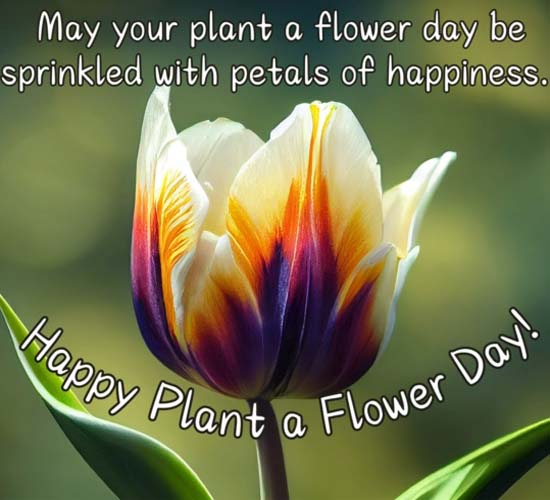 Beautiful Wishes On Plant... Free Plant a Flower Day eCards | 123 Greetings