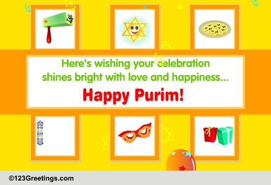 Shines Bright... Free Purim eCards, Greeting Cards | 123 Greetings