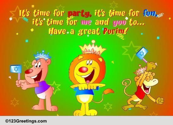 Time For Fun! Free Purim eCards, Greeting Cards | 123 Greetings