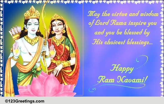 Blessed By Lord Rama... Free Ram Navami eCards, Greeting Cards | 123 ...