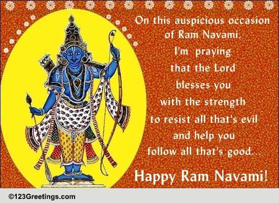 Lord Ram Blesses You... Free Ram Navami eCards, Greeting Cards | 123 ...