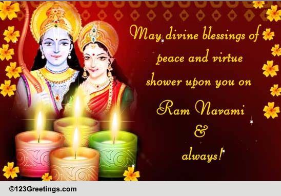 Divine Blessings On Ram Navami. Free Ram Navami eCards, Greeting Cards ...