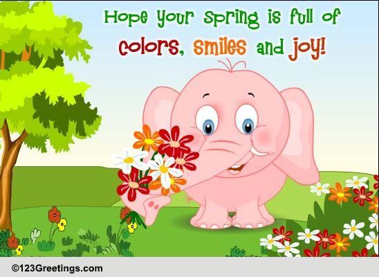 Cute Wish With Spring Flowers. Free Flowers eCards, Greeting Cards ...