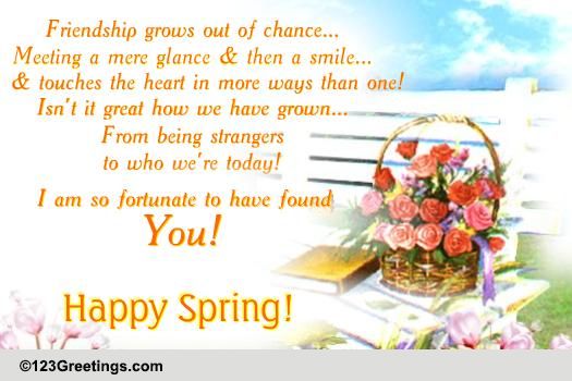 Spring Friends Cards, Free Spring Friends Wishes, Greeting Cards | 123 ...
