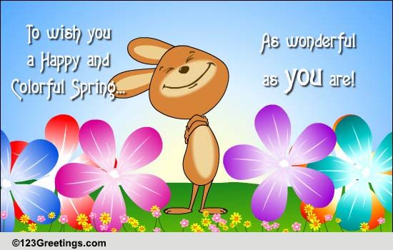 Spring Hug For Your Friend. Free Friends eCards, Greeting Cards | 123 ...