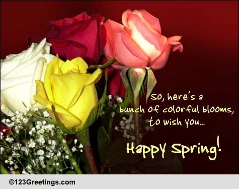 Colorful Spring Flowers. Free Friends eCards, Greeting Cards | 123 ...