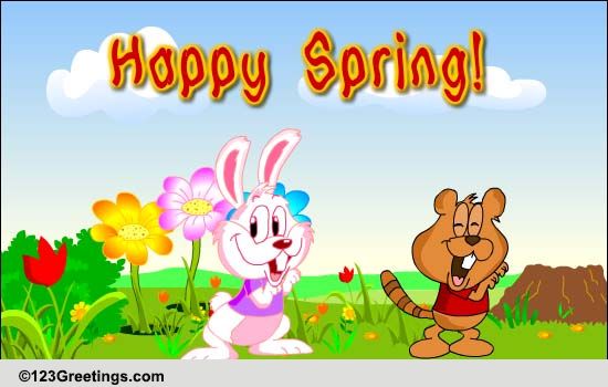 A Whole Lot Of Spring Fun! Free Fun eCards, Greeting Cards | 123 Greetings