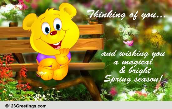 A Thoughtful Wish! Free Magic of Spring eCards, Greeting Cards | 123 ...
