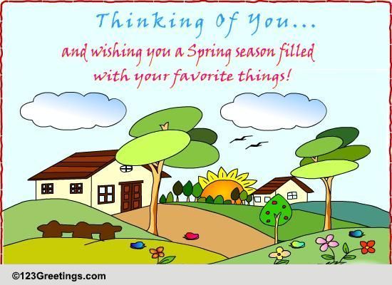 Thinking Of You... Free Magic of Spring eCards, Greeting Cards | 123 ...
