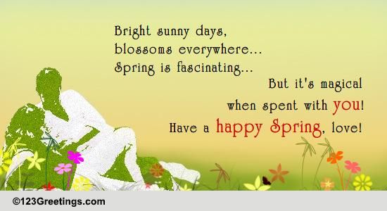 A Romantic Spring Wish... Free Magic of Spring eCards, Greeting Cards ...