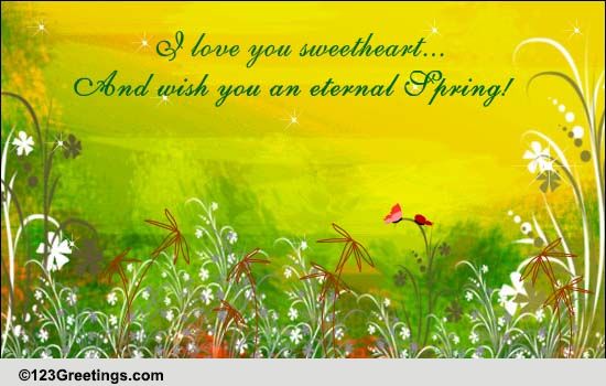Romantic Spring Wish. Free Love eCards, Greeting Cards | 123 Greetings