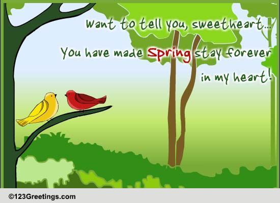 Spring Wish For Your Sweetheart. Free Love eCards, Greeting Cards | 123 ...
