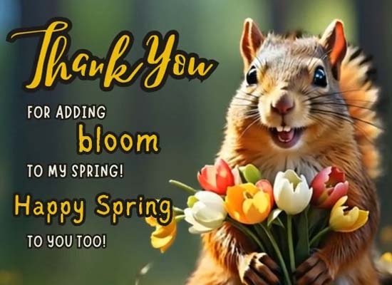 Thank You Wishes During This Spring! Free Thank You eCards | 123 Greetings
