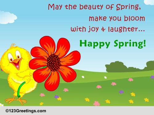 Spring Joy & Laughter... Free Happy Spring eCards, Greeting Cards | 123 ...