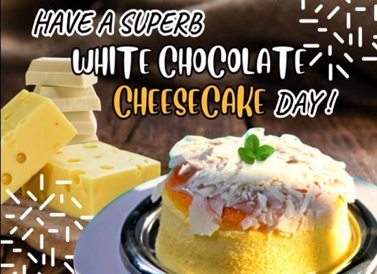 Go Cheese On Chocolate Cheesecake Day. Free White Chocolate Cheesecake ...