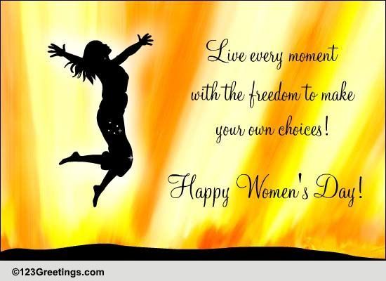 The Spirit Of Women's Day! Free Fun eCards, Greeting Cards | 123 Greetings