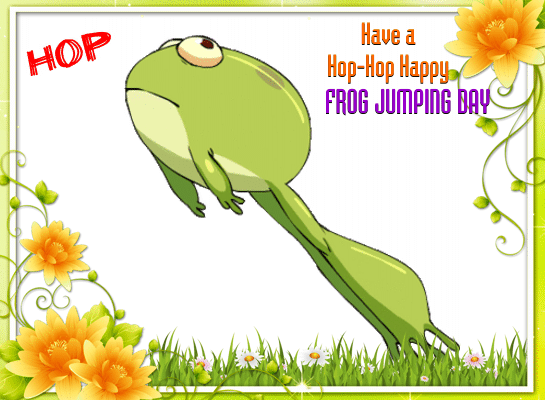 A Hop Happy Frog Jumping Day Ecard. Free Frog Jumping Day eCards | 123 ... A Hop Happy Frog Jumping Day Ecard. Free Frog Jumping Day eCards | 123 ...