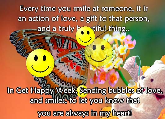 Love And Smiles On Get Happy Week! Free Get Happy Week eCards | 123 ...