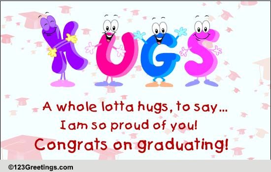 Gift Of Hug To The Graduate. Free Family eCards, Greeting Cards | 123 ...