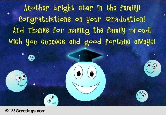 On Graduation, To Your Family Member. Free Family eCards, Greeting ...