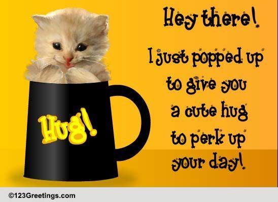A Cute Hug! Free Hug Your Cat Day eCards, Greeting Cards | 123 Greetings
