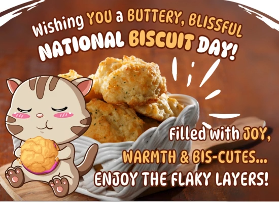 Enjoy The Flaky Layers Free National Biscuit Day eCards, Greeting Cards ...