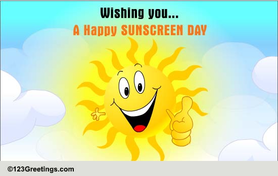 A Dazzling Day! Free Sunscreen Day eCards, Greeting Cards | 123 Greetings