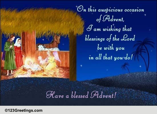 Auspicious Advent Blessings... Free Advent eCards, Greeting Cards | 123 ...