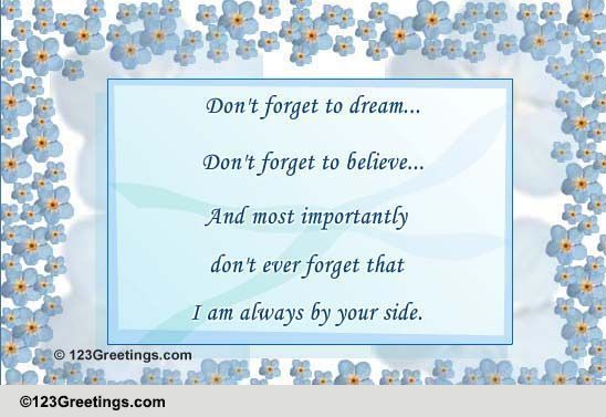 A Heartfelt Message. Free Forget Me Not Day eCards, Greeting Cards ...