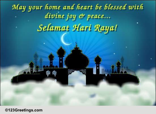 Divine Joy And Peace... Free Hari Raya eCards, Greeting Cards | 123 ...
