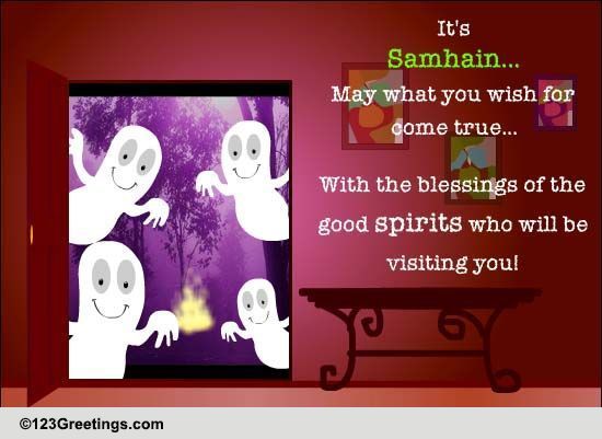 Blessings Of Good Spirits... Free Samhain eCards, Greeting Cards | 123 ...