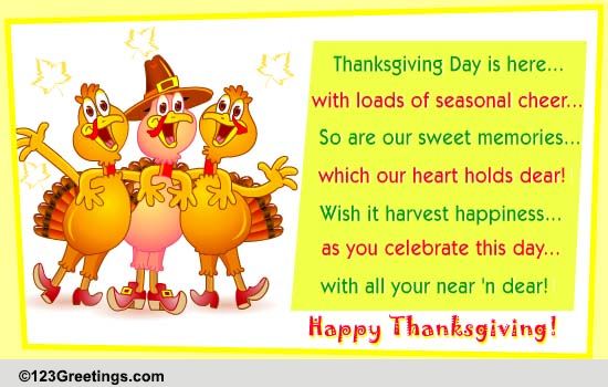 Loads Of Cheer On Thanksgiving! Free Turkey Fun eCards, Greeting Cards ...