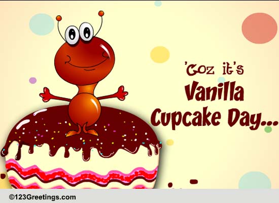 A Sweet Hug! Free Vanilla Cupcake Day eCards, Greeting Cards | 123 ...