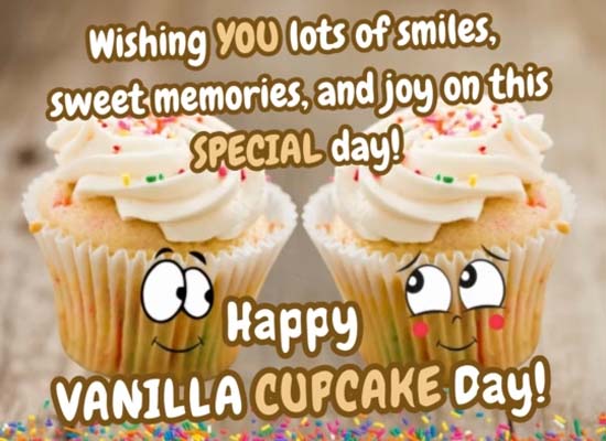 Happy Vanilla Cupcake Day Wishes! Free Vanilla Cupcake Day eCards | 123 ...
