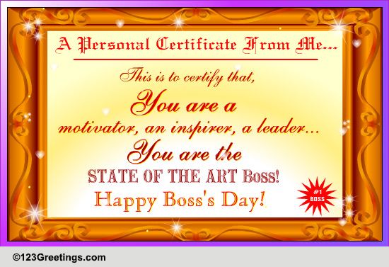 You've It All Boss! Free Fun eCards, Greeting Cards | 123 Greetings