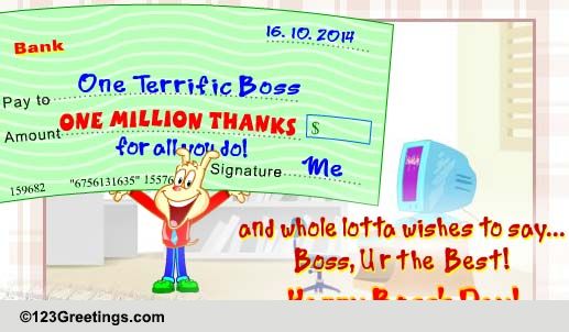 A Terrific Boss! Free Fun eCards, Greeting Cards | 123 Greetings