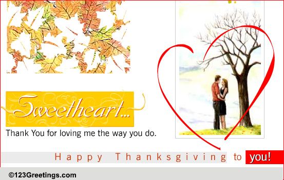 Sweetheart... Thank You For Loving Me. Free Love eCards, Greeting Cards ...