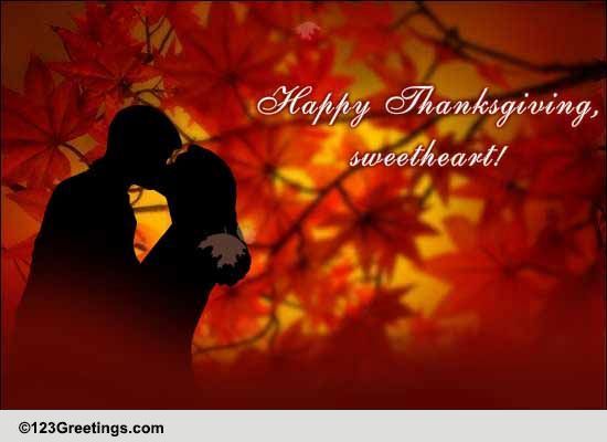 Thanksgiving In Your Arms! Free Love eCards, Greeting Cards | 123 Greetings