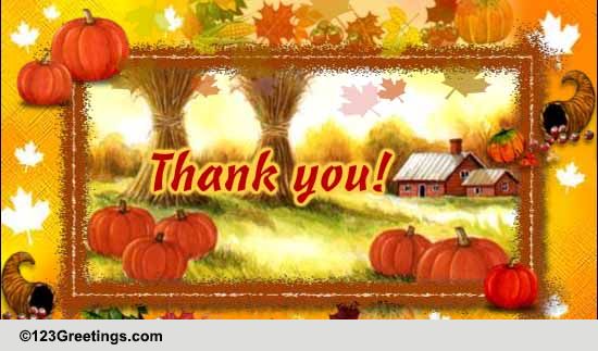 Canadian Thanksgiving Thank You Cards, Free Canadian Thanksgiving Thank ...
