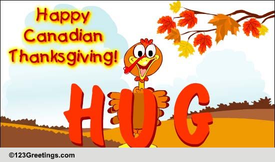 Thanksgiving Fun With Turkey Hug. Free Turkey Fun eCards, Greeting ...