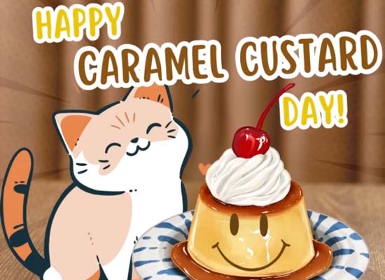 Whisking Up Smiles For You. Free Caramel Custard Day eCards | 123 Greetings